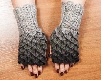 Dragon scale gloves | Etsy