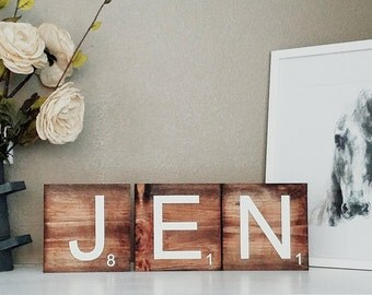 Scrabble name sign | Etsy