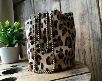 Leopard leather bag | Etsy