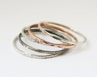 Delicate stack ring | Etsy
