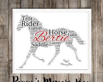 Horse word art | Etsy