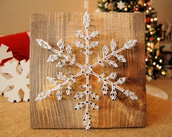 Snowflake string art | Etsy