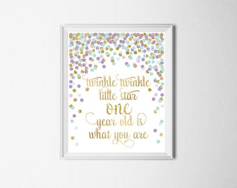 Twinkle Little Star One Year Old Is What You Are Printable