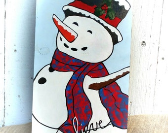 Snowman sign | Etsy