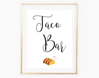 Taco bar sign | Etsy