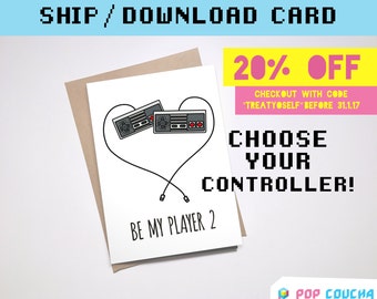Game controller card | Etsy