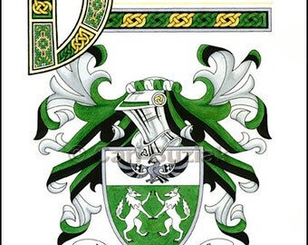 Donohue coat of arms | Etsy