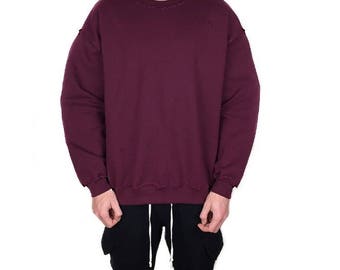 Maroon sweatshirt | Etsy