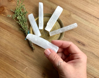 Selenite wand | Etsy