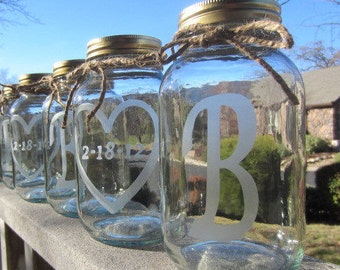 Sand Ceremony Tree of Life Mason Jar Tree of Love Quart Jar