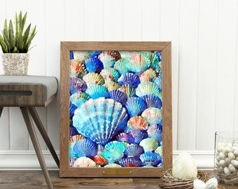 Aqua wall art | Etsy