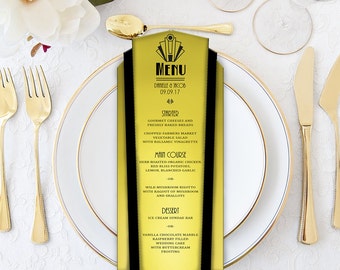 Art deco menu | Etsy