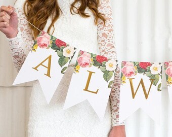 Floral banner | Etsy