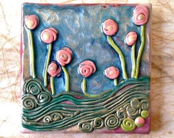 Clay canvas painting | Etsy