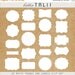 SALE Kraft Paper Labels CLIP ART Set 16 vintage labels frames