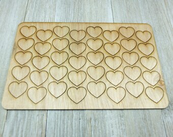 Laser cut hearts | Etsy