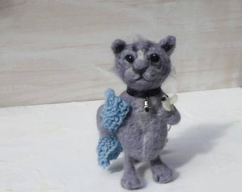 Small felt cat | Etsy