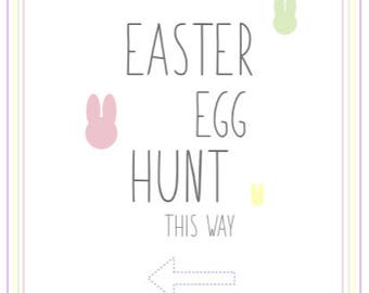 Easter egg hunt sign | Etsy
