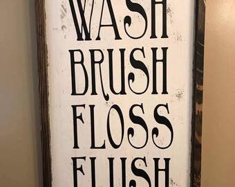 Flush sign | Etsy
