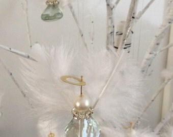 Glass angel feather | Etsy