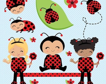 Cute ladybug clipart | Etsy