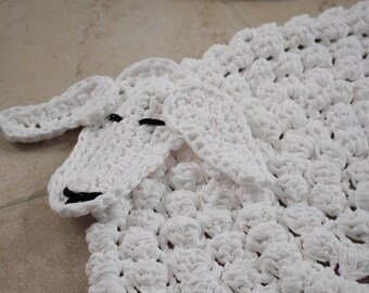 Crochet animal rug | Etsy