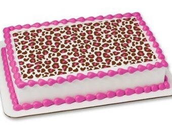 Cheetah cake topper | Etsy