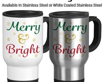 Merry and bright mug | Etsy