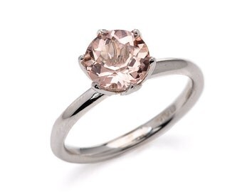 White gold morganite | Etsy