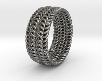 Chainmail ring | Etsy