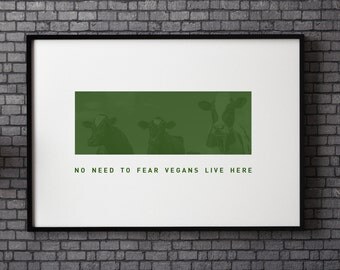 Vegan poster | Etsy