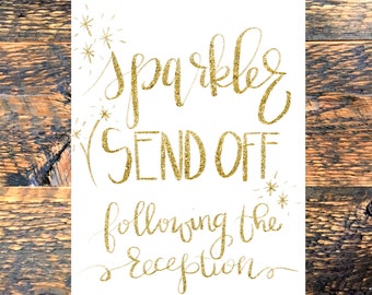 Sparkler Send off Printable