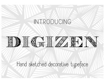 Hand drawn typefaces PNG cliparts by DigitalTypefaceS on Etsy