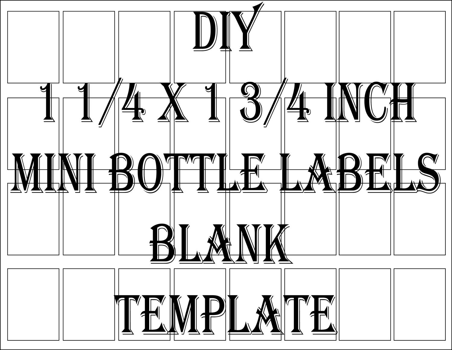 Mini Bottle Label Template