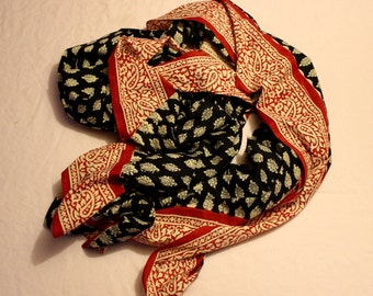 Large cotton scarf | Etsy