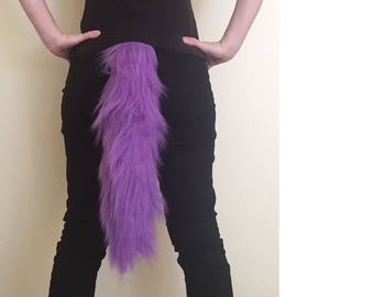 Purple fox tail | Etsy