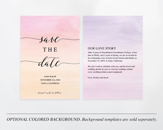 Printable Save-the-Date Template Save the Date Invitation