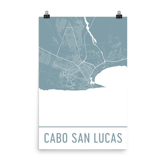 Cabo San Lucas Map Cabo San Lucas Art Cabo San Lucas Print