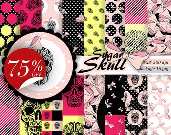 Sugar skull clipart | Etsy