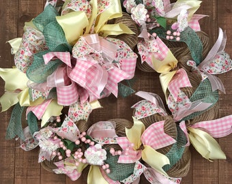 Shabby chic wreaths | Etsy