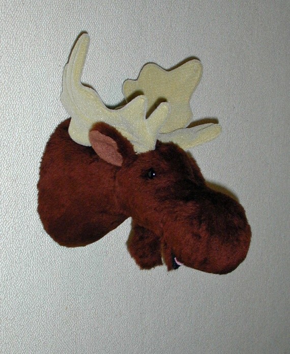 Plush Moose Head Maynard Small Wall Mount