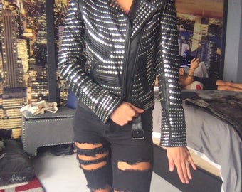 Studded Levi's Denim Jacket Oversize Boyfriend Fit