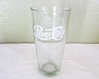 Vintage pepsi glass | Etsy