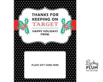 Target Gift Card Holder / Teacher Thank You Card / Christmas