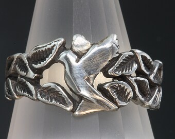 Silver dove ring | Etsy