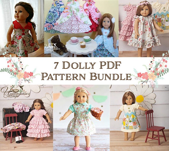 Bundle and Save 7 Dolly PDF Pattern Collection