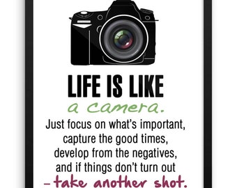Life is like a camera | Etsy