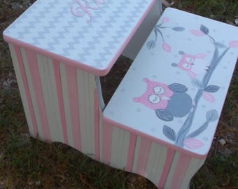 Hand painted stool | Etsy