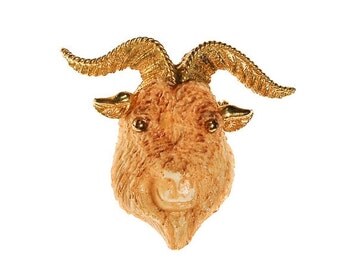 Goat brooch | Etsy
