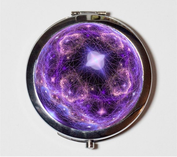 Psychedelic Universe Compact Mirror Outerspace Galaxy Trippy